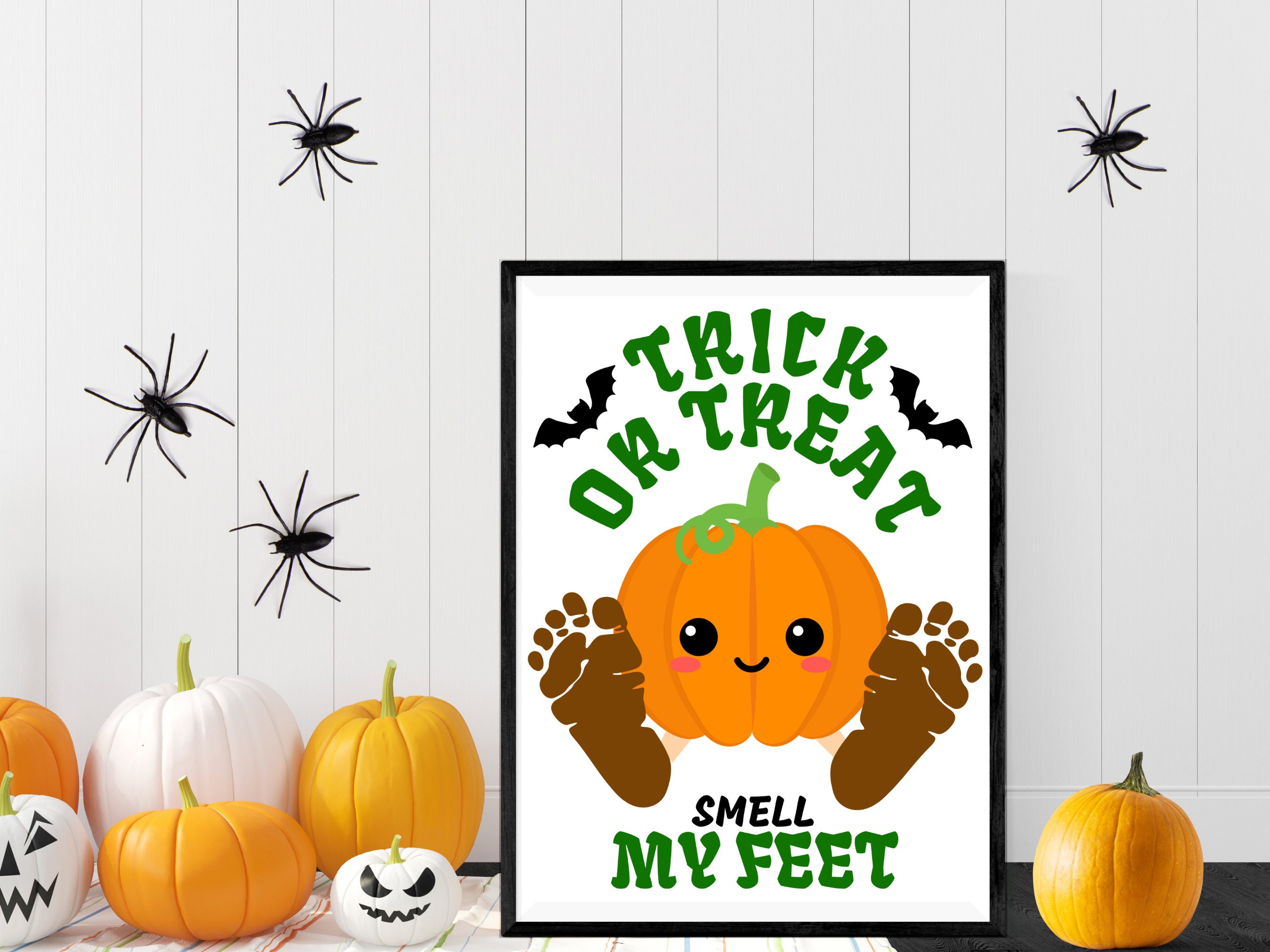 Halloween Footprint Art, Footprint Crafts, Handprint Art Printable ...