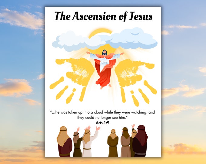 Ascension of Jesus Handprint Art, Printable Ascension Day Craft ...