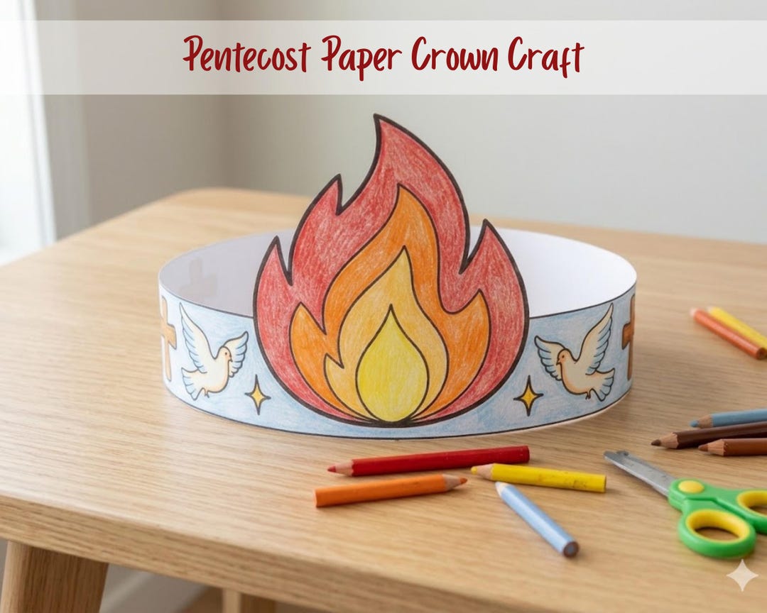Pentecost Paper Crown Craft Pentecost Bible Craft Holy Spirit Sunday