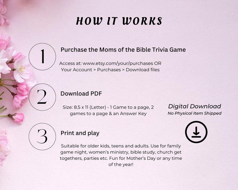 Mothers of the Bible Game Printable, Christian Mothers Day Match up ...