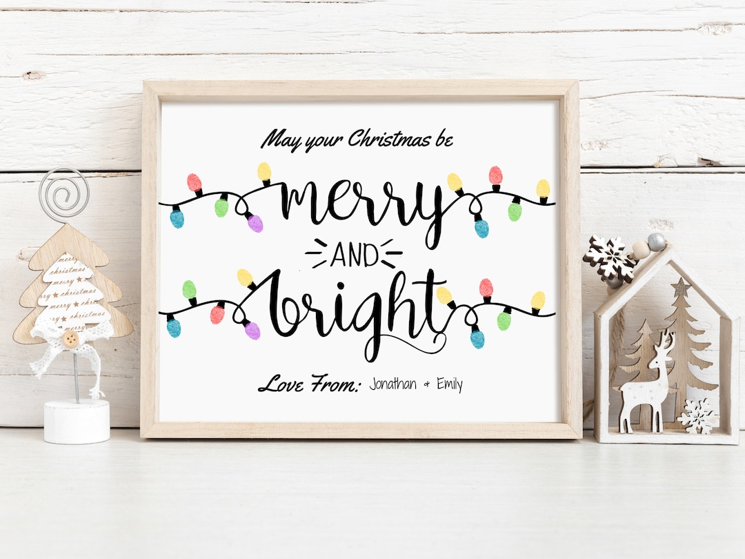 Fingerprint Christmas Lights, Christmas Handprint Art, Handprint Craft ...