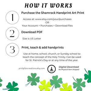 St. Patrick's Day Handprint Art, Printable Shamrock Handprint Craft ...