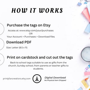 Pencil Blessing Back to School, Pencil Gift Tag, Pencil Prayer Card ...