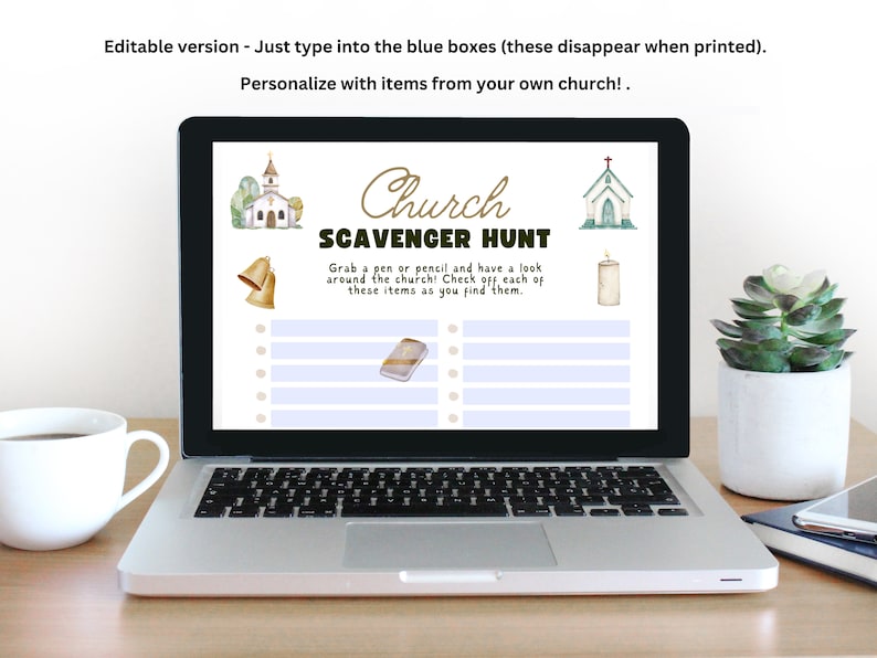 EDITABLE Church Scavenger Hunt for Kids & Teens, Church Treasure Hunt ...