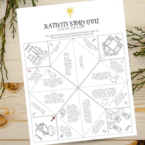 Christmas Cootie Catcher Jesus - Etsy