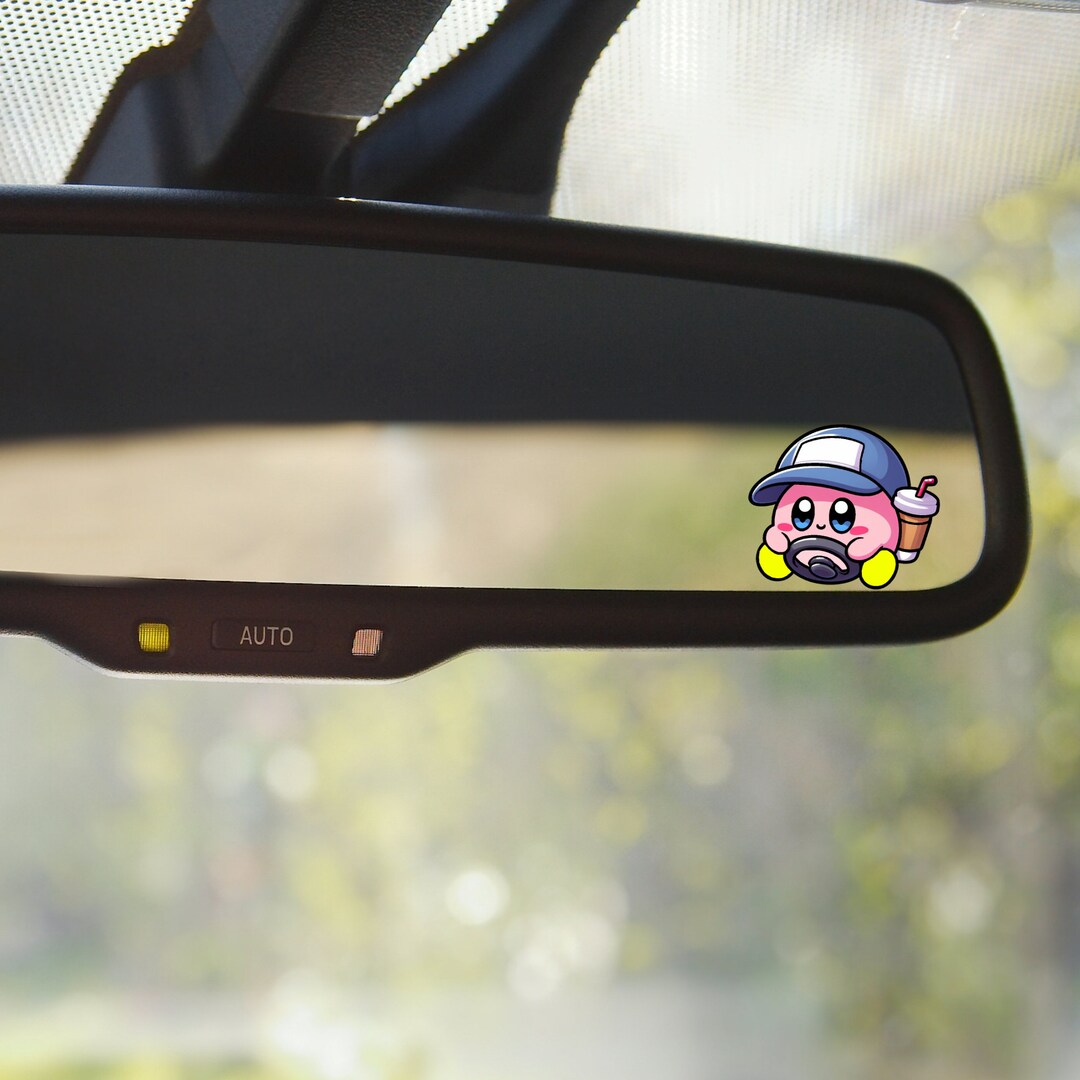 Pink Guy Mirror Peeker Rear View Cute Quality Sticker Funny Decal ...