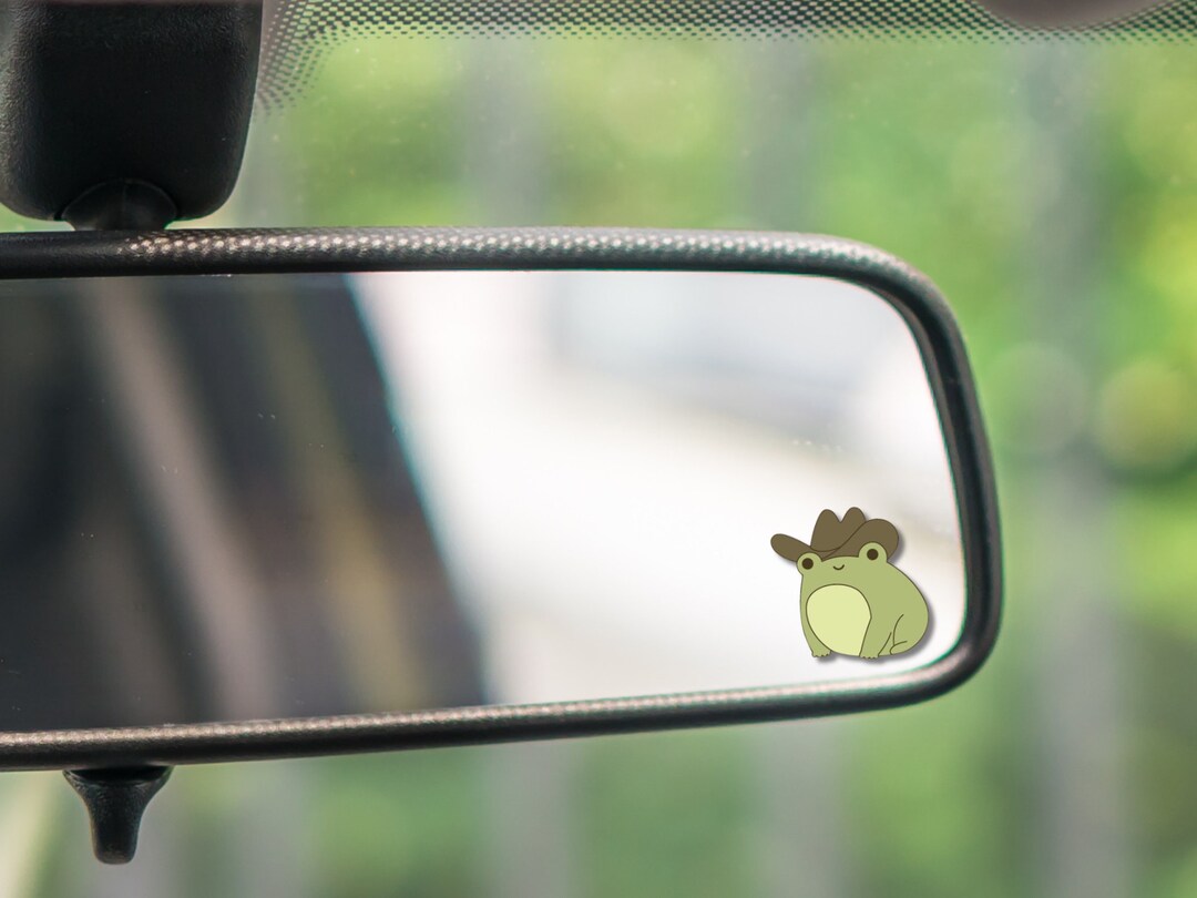 Meme Frog Mirror Peeker Rear View Cute Quality Sticker Funny Decal ...