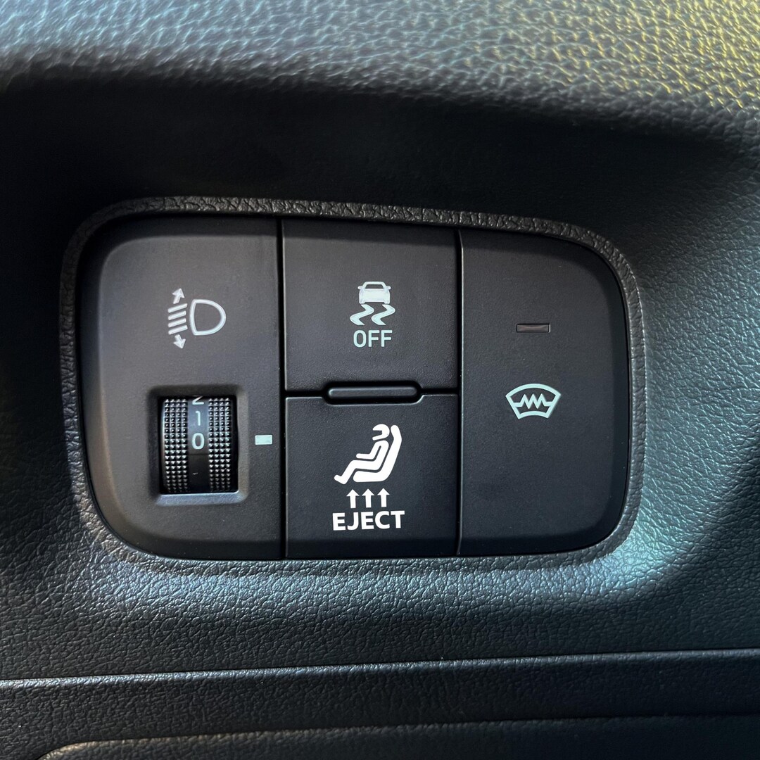 Eject Button Sticker Decal Seat Decal Vinyl Unused Car Buttons ...