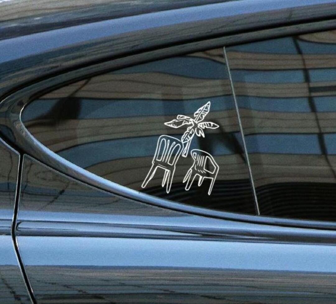 PR Plastic Chairs Sticker for Window Car Sign Cute Quality Sticker ...