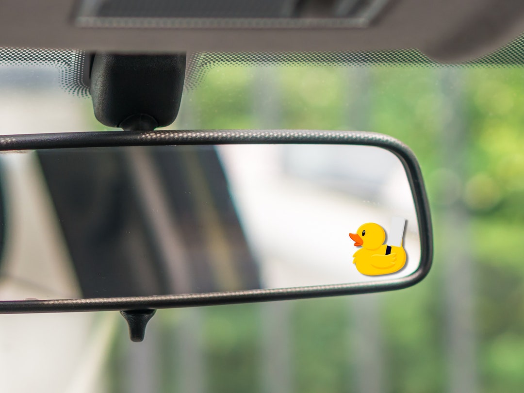 Meme Duck Mirror Peeker Rear View Cute Quality Sticker Funny Decal ...