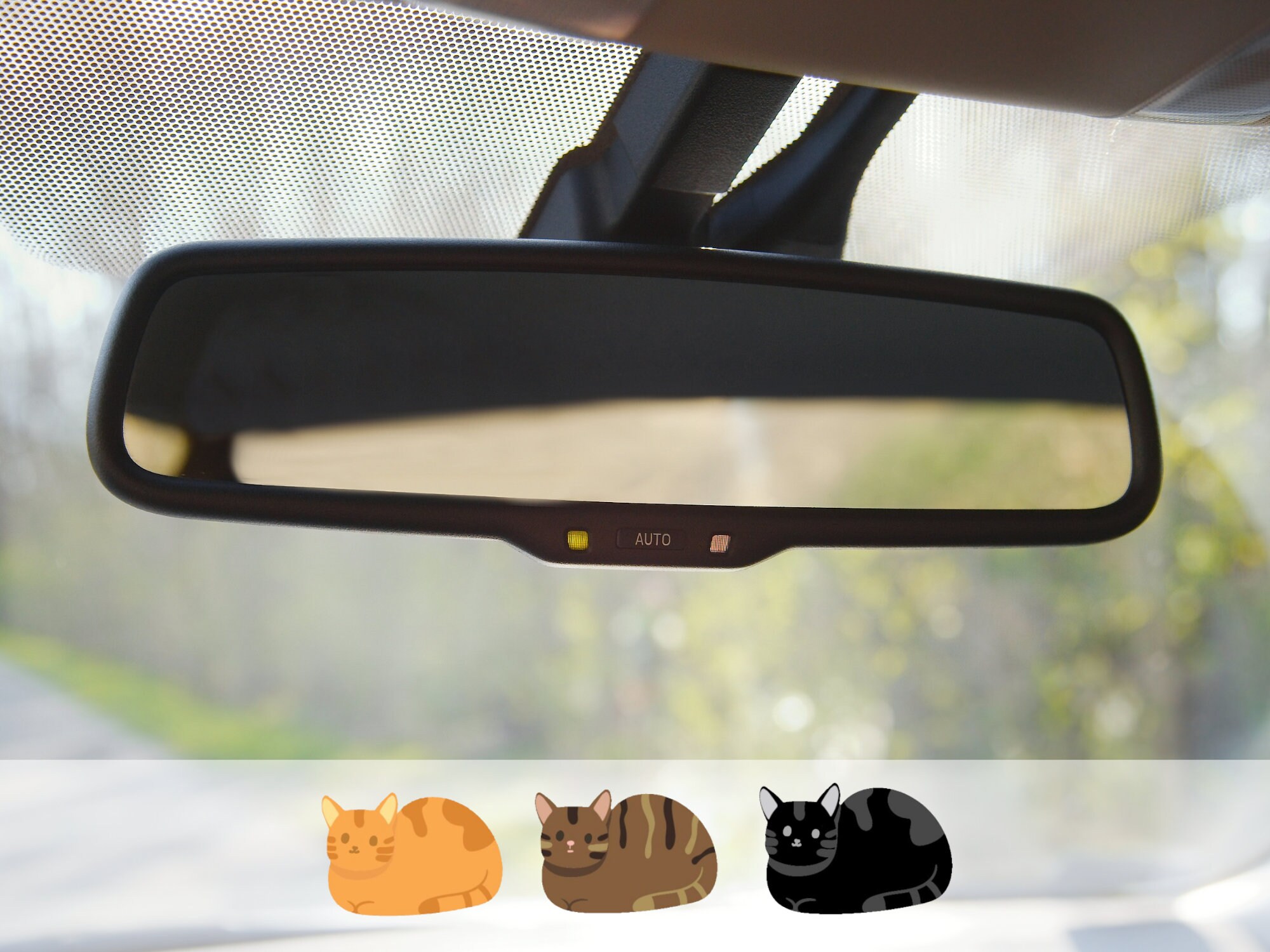 Cute Cat Mirror Peeker Sticker / Cute Car Accessory / Cat Mom Gift Car ...