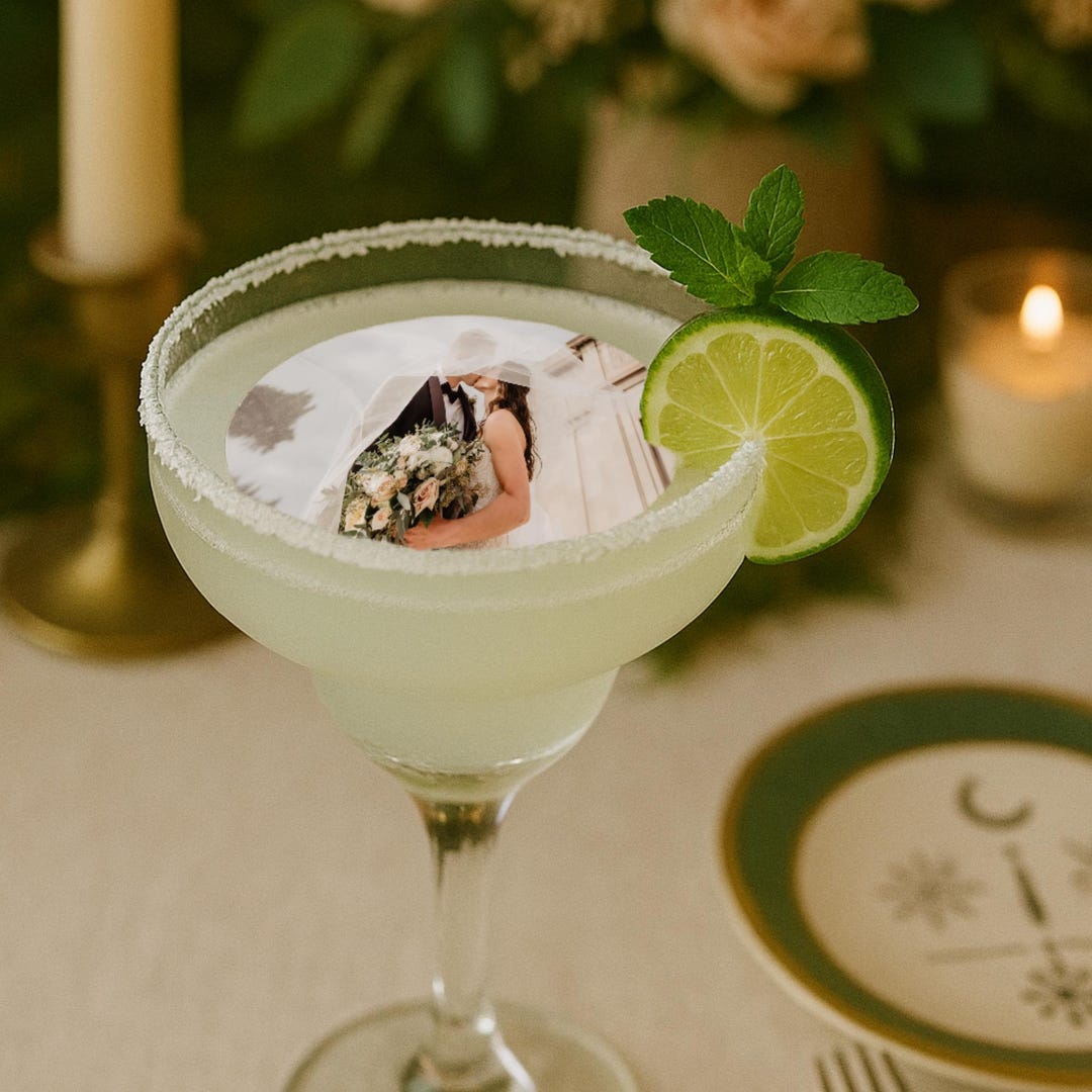 Personalized Edible Drink Toppers Beverage Party Wedding Celebration ...