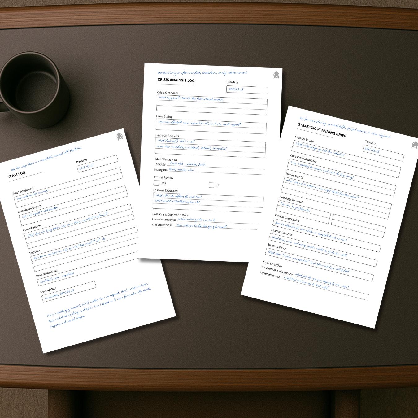 Starfleet Printable Planner Bundle | Captain’s Log, Crisis Analysis ...
