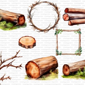 Wooden Logs Clipart, Wooden Borders, Wooden Twigs, Stick Png, Tree ...