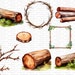 Wooden Logs Clipart, Wooden Borders, Wooden Twigs, Stick Png, Tree ...