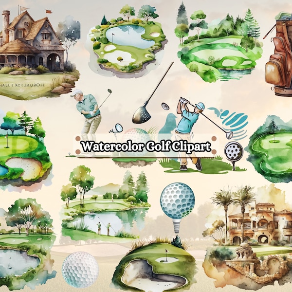 Golf Clipart - Etsy