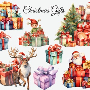 Christmas Gift Box Clipart-christmas Presents Clipart, Birthday Gift ...