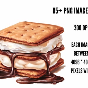 Ice Cream Sandwich Clipart, Sweet Treats, Cute Summer Clipart, Dessert ...