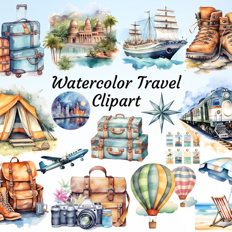 Vacation Clipart - Etsy