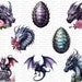 Gothic Dragons Clipart, Black Fantasy Dragon Clipart, Gothic Dragon ...