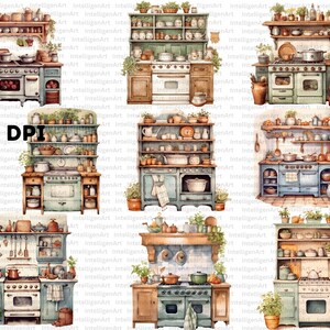 Cottagecore Kitchen Clipart Kitchen Farmhouse, Rustic Farm Kitchen ...
