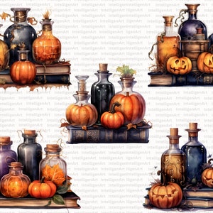 Halloween Potion Bottles Clipart - Halloween Clipart, Scary Clipart ...