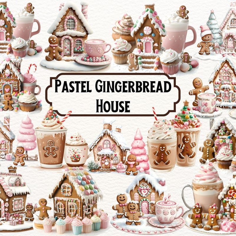 Pastel Gingerbread House - Etsy