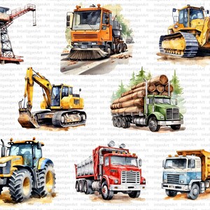 Construction Vehicles Clipart, Yellow Bulldozer Clipart, Dump Truck ...