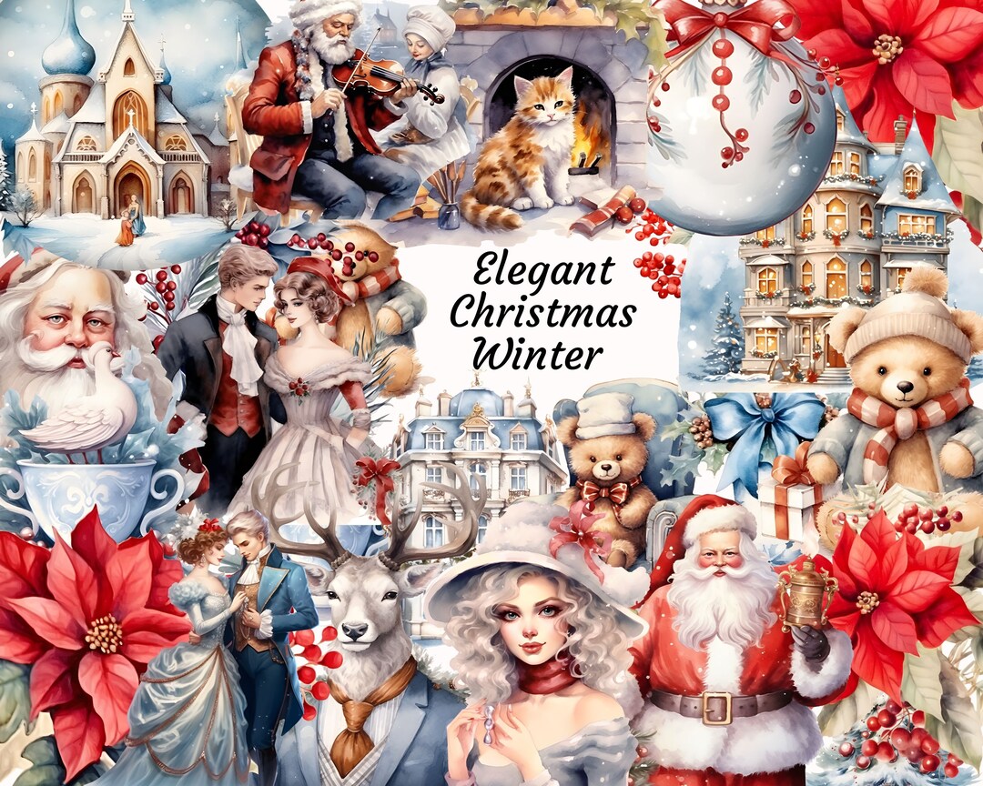 Christmas Winter Clipart Cozy Winter Clipart, Royal Christmas ...