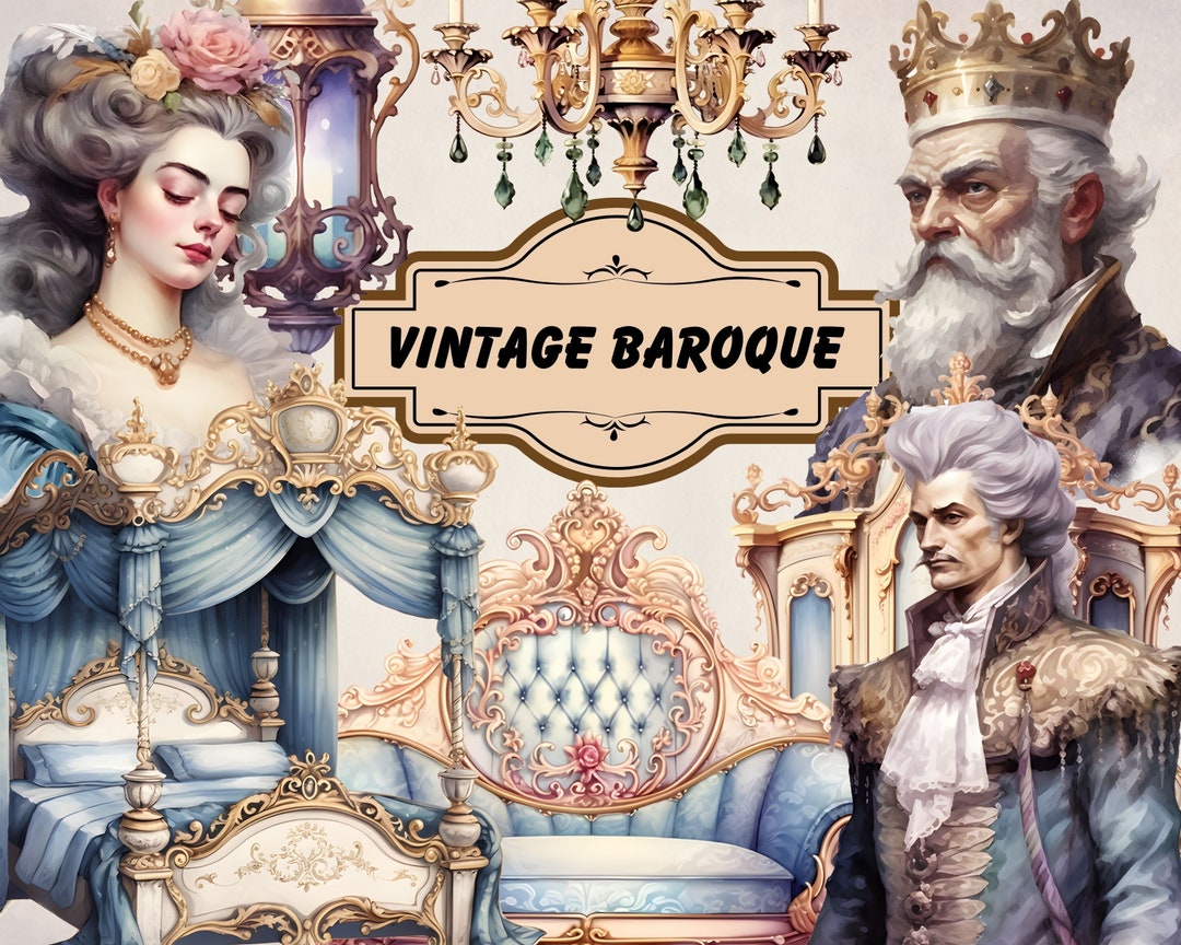 Baroque Vintage Clipart - Baroque Furniture, Vintage Clock, Vintage ...