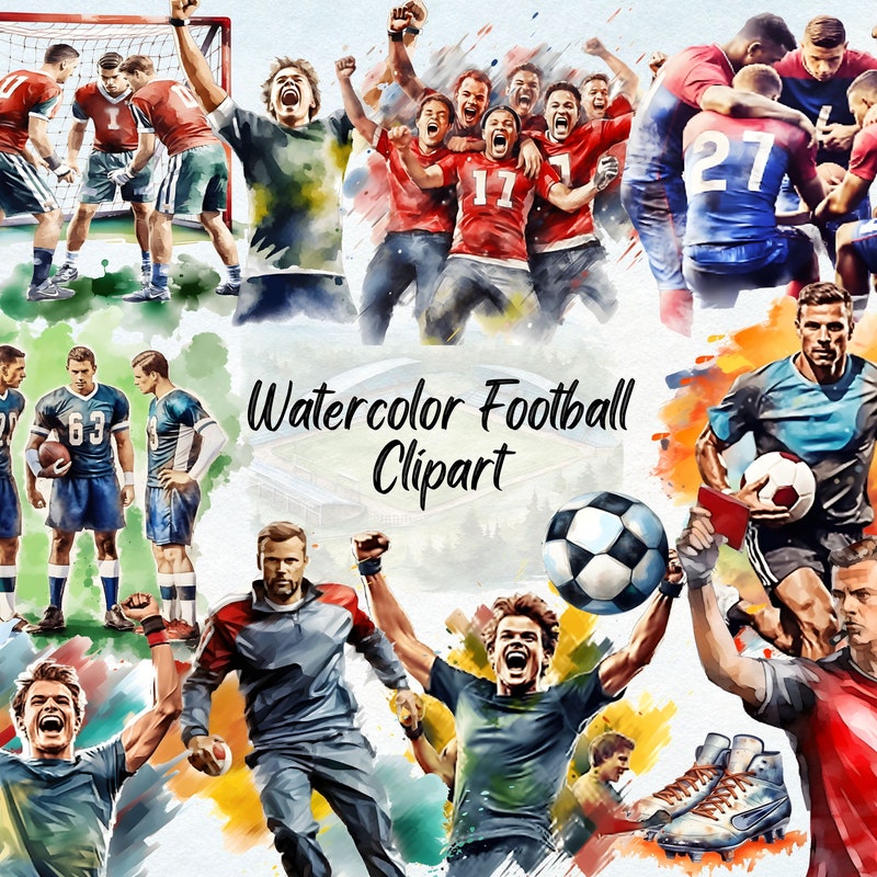 Football Clipart - Etsy