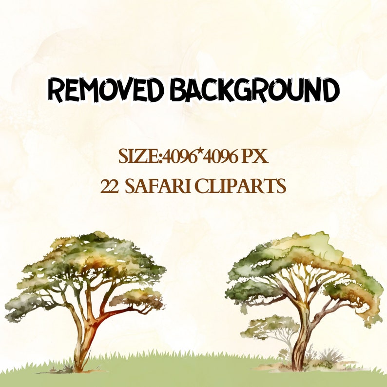 Watercolor Safari Animals Clipart Bundle: Elephants Lions - Etsy