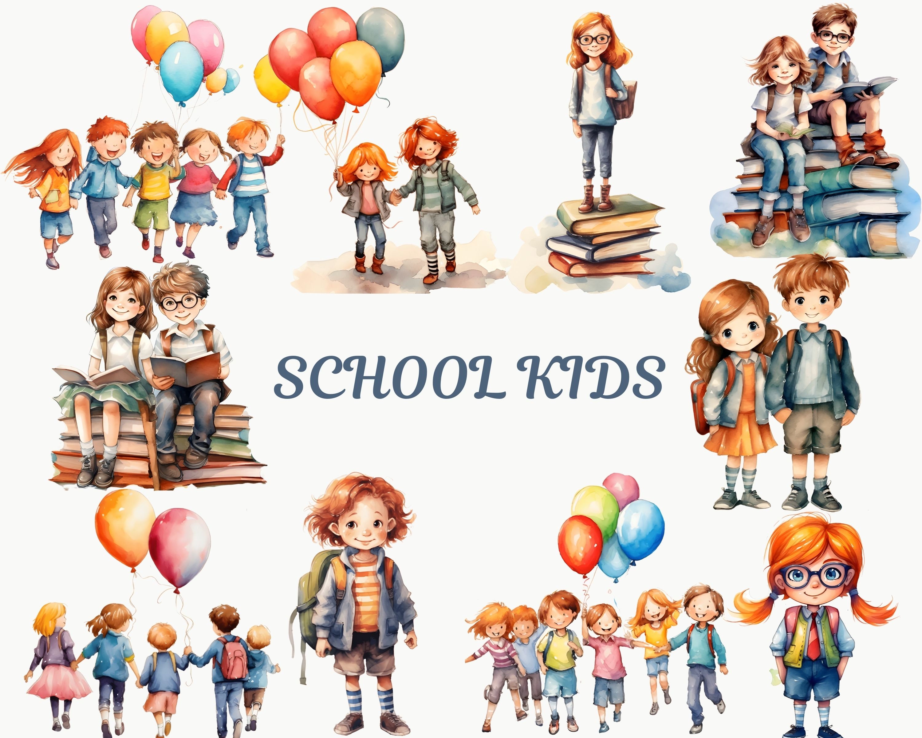 School Kids Clipart Back to School Clipart School Student - Etsy UK