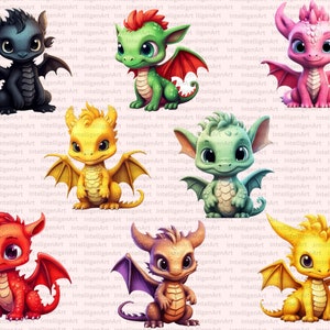 Baby Dragon Clipart - Cute Dragon Clipart, Baby Dragon Nursery, Dragon ...