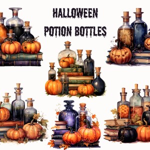 Halloween Potion Bottles Clipart - Halloween Clipart, Scary Clipart ...