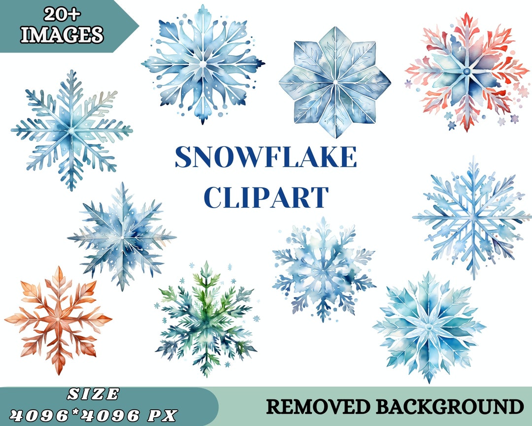 Snowflake Clipart - Christmas Clipart, Winter Snowy Clipart, Snow ...