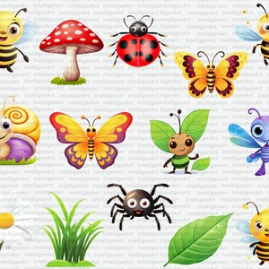 Cute Bugs Clipart Watercolor Insects Clipart, Spring Bug Insect PNG ...