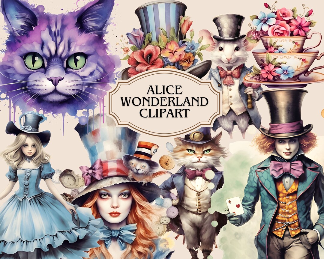 Alice in Wonderland Clipart, Fairytale Adventure Clipart, Alice PNG ...