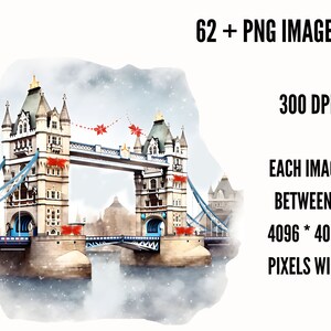 Christmas London Clipart - London Winter Illustrations, Christmas City ...
