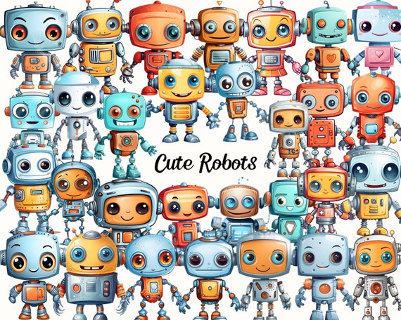 Dessins De Robots Mignons Robot Mignon Sur L'écriture De L'icône 3d