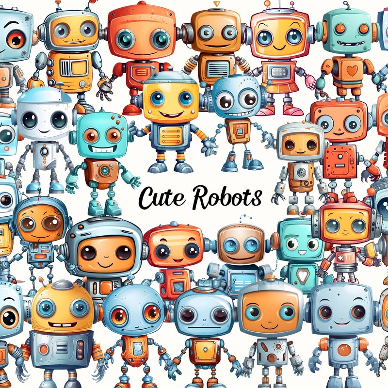Robot Clipart - Etsy