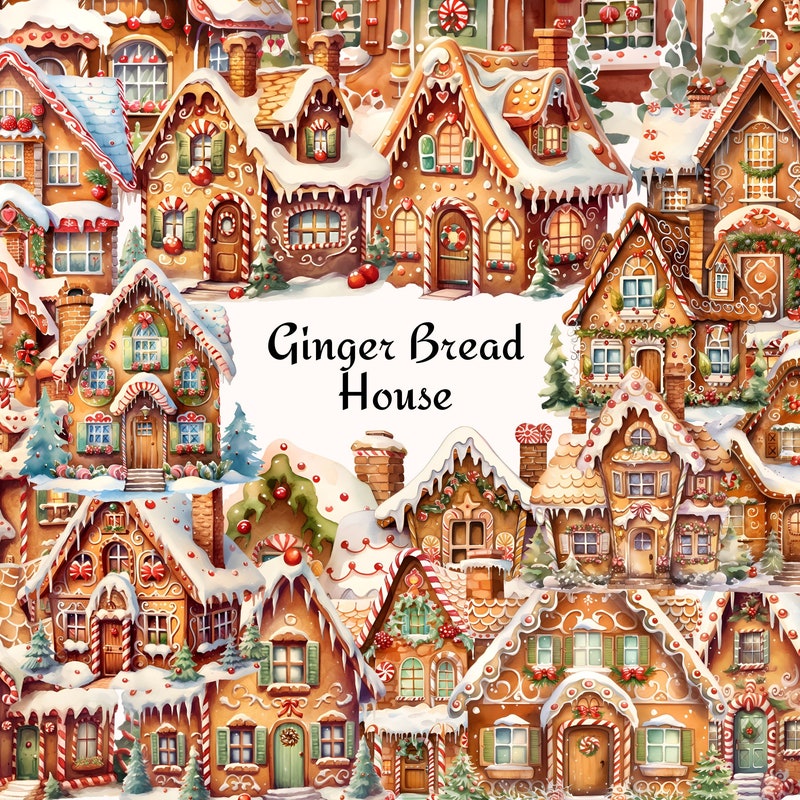 Gingerbread House Window Art - Etsy