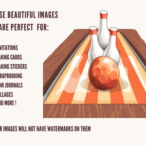 Bowling Clipart Watercolor Sports Clipart, Bowling Graphics, Bowling ...