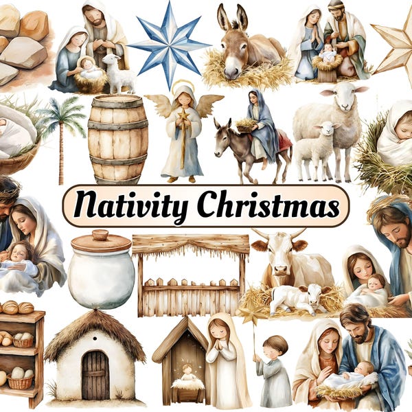 Nativity Clip Art - Etsy
