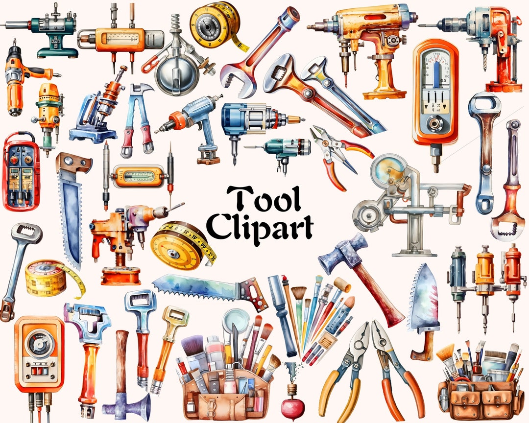 Tools Clipart Bundle, Mechanic Tool Clipart, Hand Tool Clipart ...
