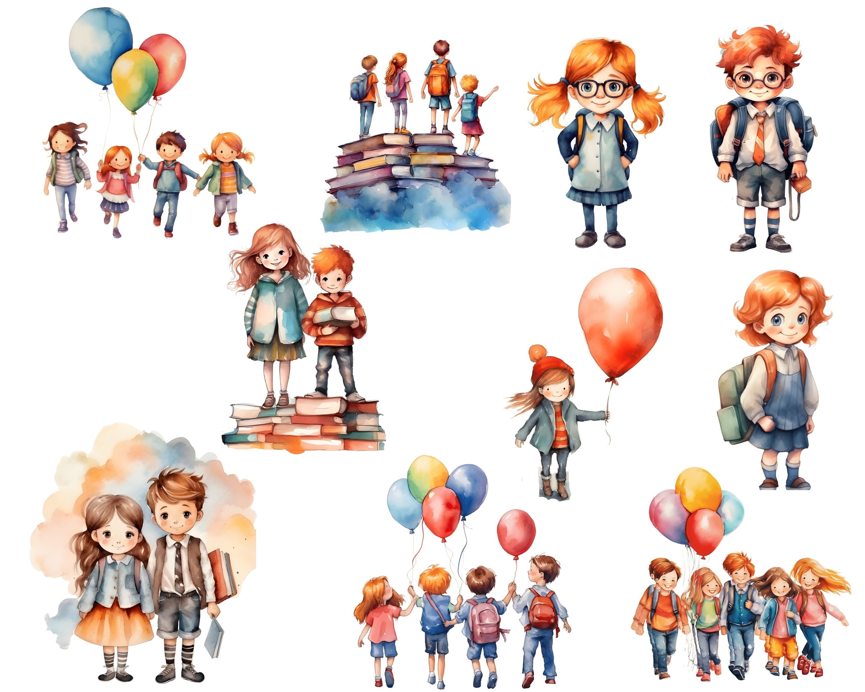 School Kids Clipart Back to School Clipart School Student - Etsy UK