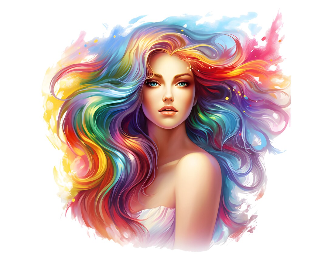 Goddess Clipart I Vibrant Goddess Clipart I Mythology Art I Colorful ...