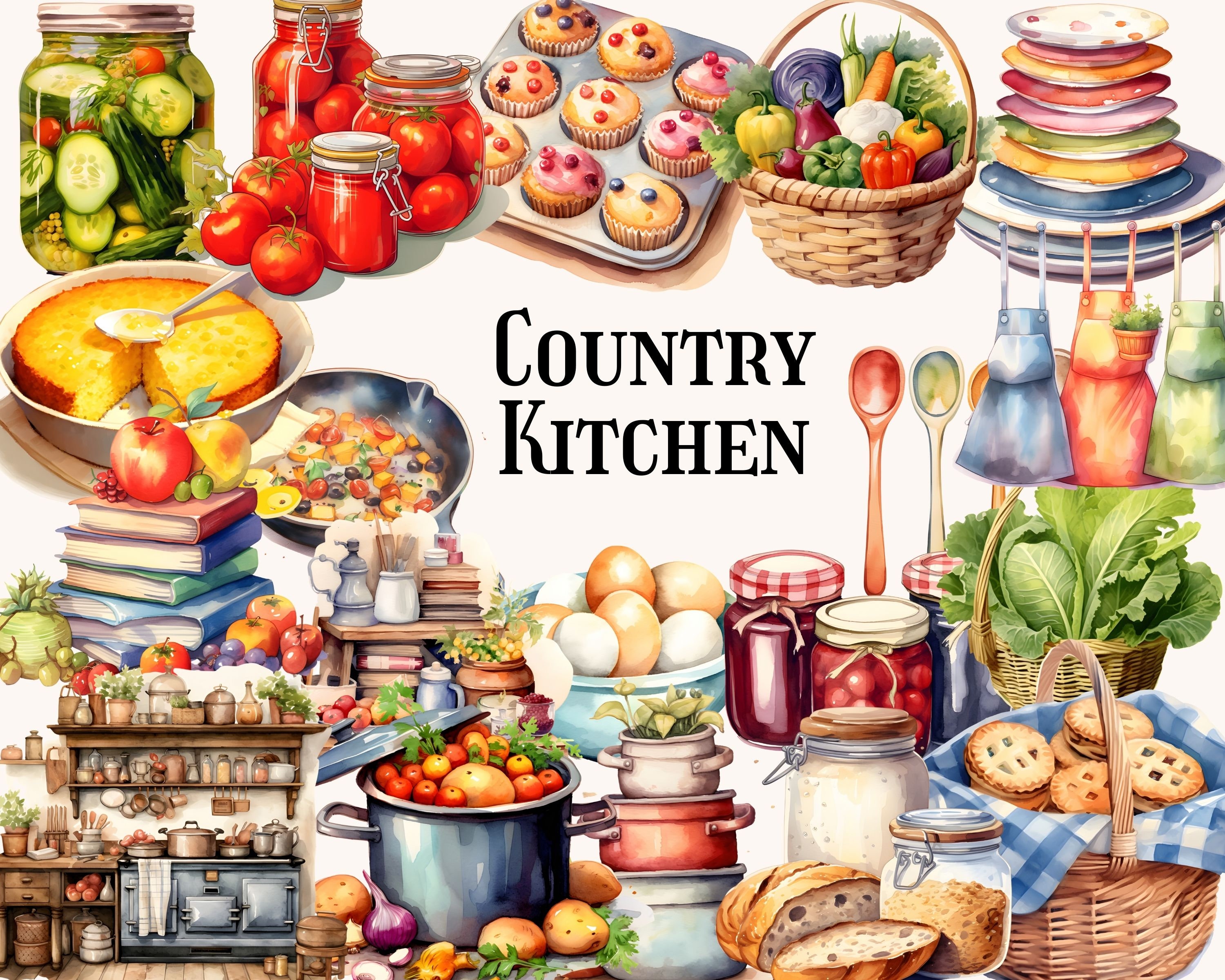 Country Kitchen Clipart