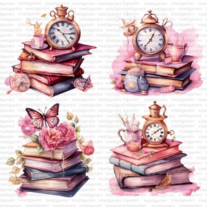 Watercolor Spellbound Books Clipart Books Clipart, Magical Spell ...