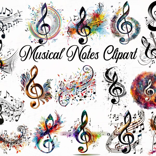 Musical Note Clipart - Etsy